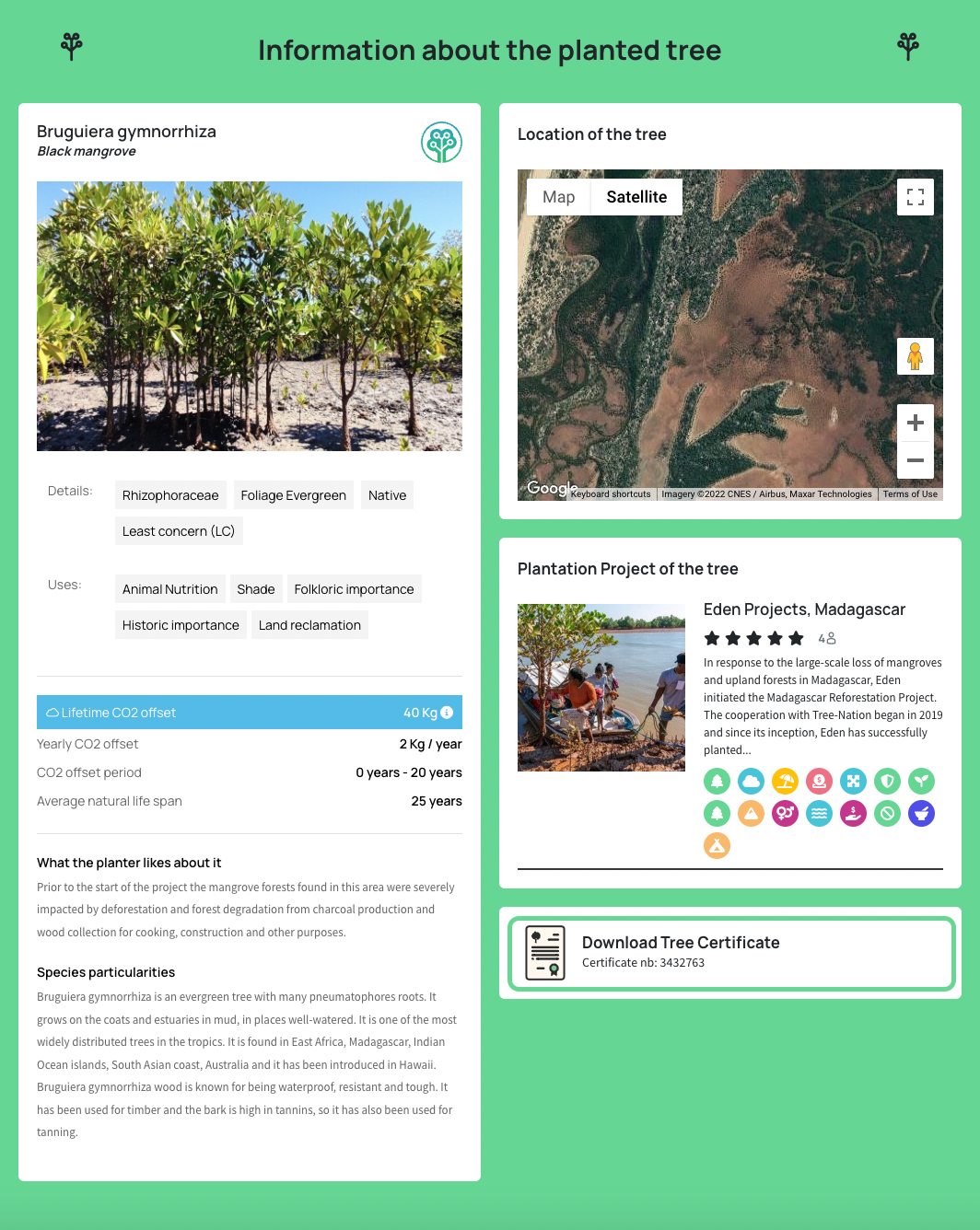 Download a tree certificate