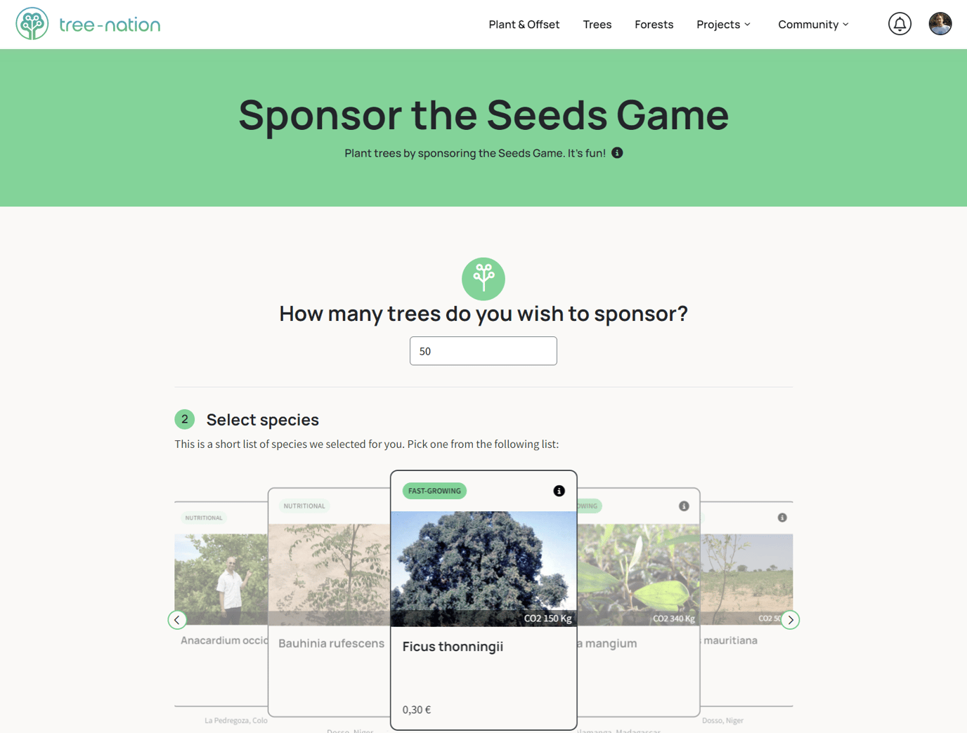 Sponsor the Seeds Game