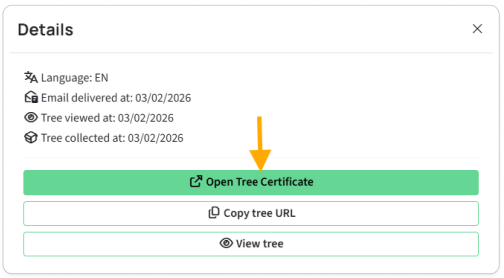 The Tree Certificate - How to use and share your certificate